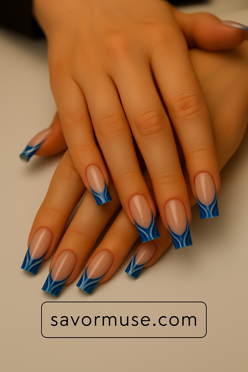 28 Classy Blue French Tip Nail Designs Trending in 2025